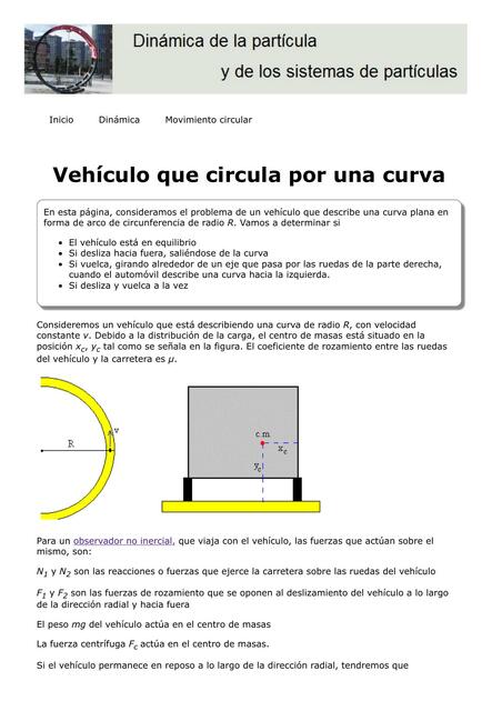 Vehículo que circula por una curva | josecarlos | uDocz