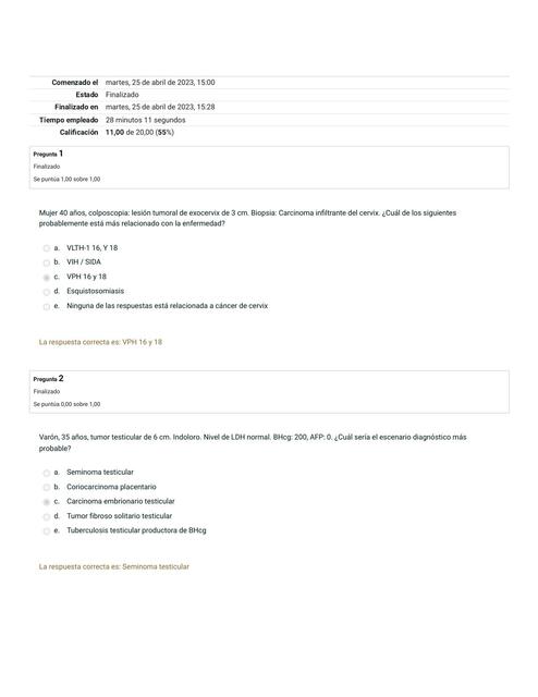 Examen Parcial PATOLOGIA II | Luis Guillermo M. Cabrera | uDocz