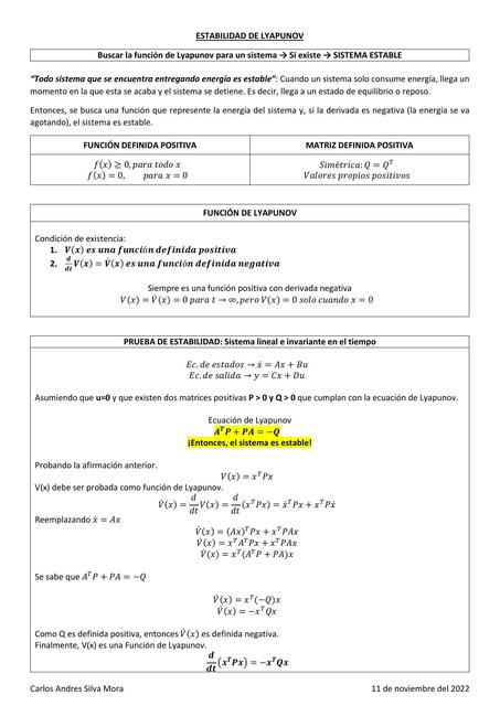 Control Optimo Optimal Diseno de control | Carlos Andres | uDocz