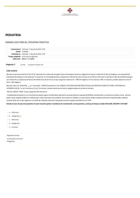 EXAMEN 2DO PARCIAL PEDIATRIA PRACTICA | Kat Estudia! | uDocz