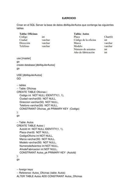 Ejercicio sql 2 | Tea | uDocz