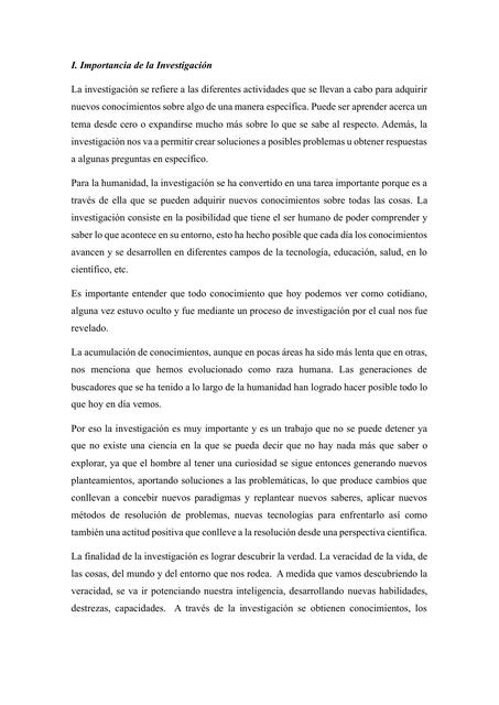 Importancia de la Investigación | Aldair Preciado | uDocz