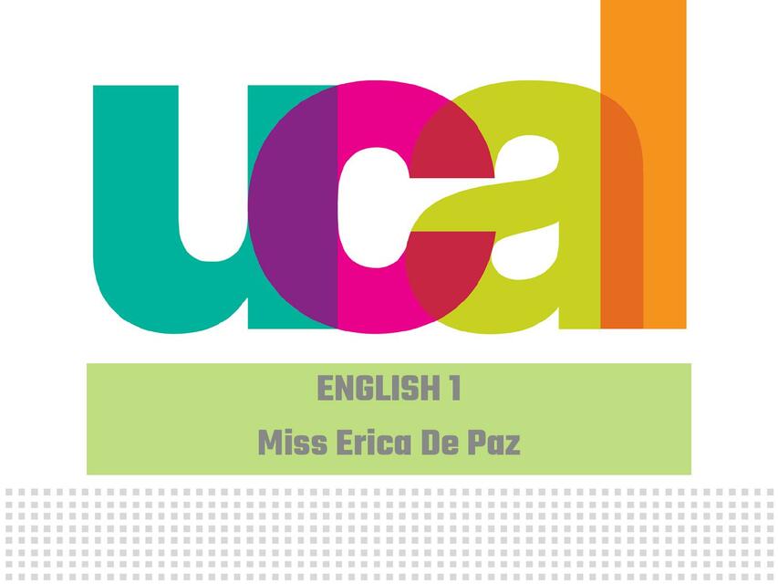 SESSION 5 ENGLISH 1 UCAL | Luis Alfredo | uDocz
