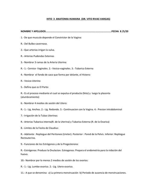EXAMEN DE REPASO DE ANATOMIA HUMANA | MEDI KALI | uDocz EXAMEN DE REPASO DE ANATOMIA HUMANA | MEDI KALI | uDocz