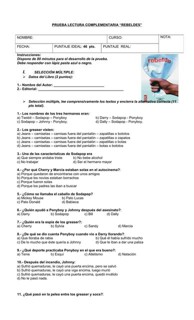 Prueba Libro Rebeldes | Cristóbal | uDocz