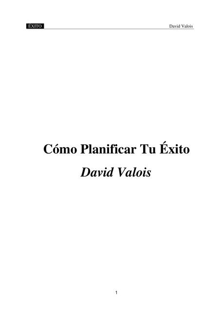 Como planificar tu éxito | mariela | uDocz