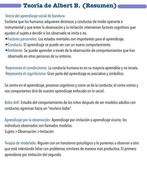 Teoría de Albert B Resumen | Medsense_ | uDocz