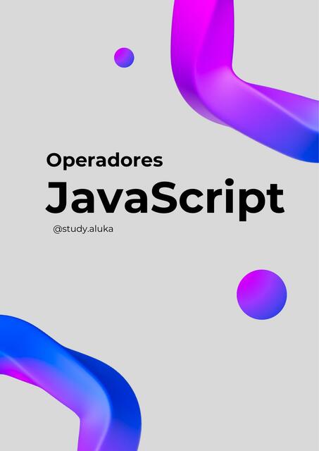 Operadores JavaScript 1 | Study.aluka | uDocz