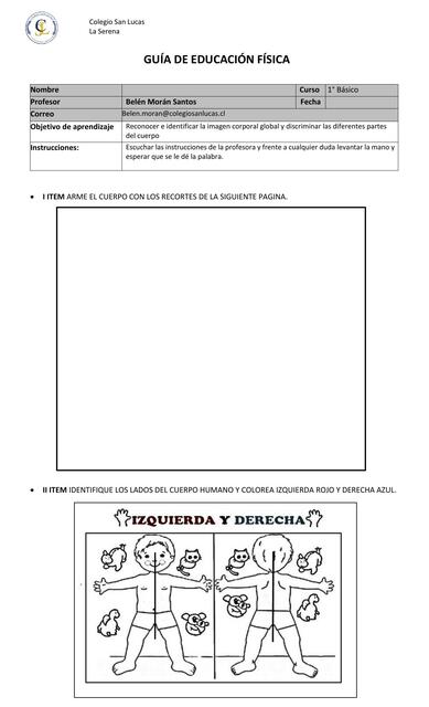 Guía 1 basico plano corporal | Belen | uDocz