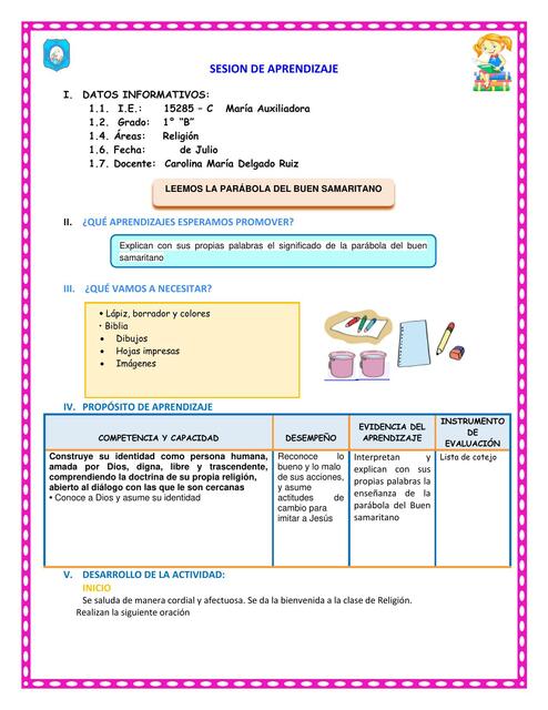 Sesión de aprendizaje | catheriny manrique | uDocz