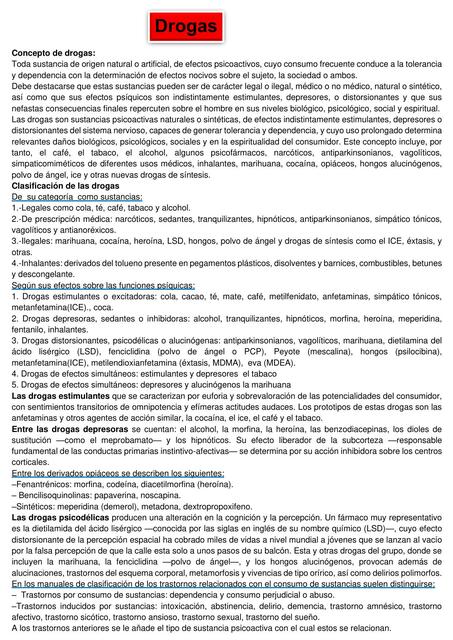 Drogas | RoseMedScience ( Rose Mary Favier ) | uDocz