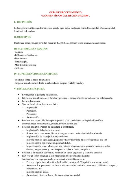 Examen fisico del RN | nursing.cvc | uDocz