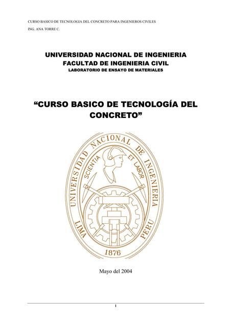 Tecnología del concreto | uDocz