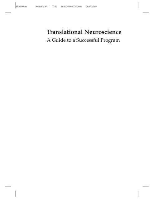 Translational neuroscience | Sui-lin Alessandra DJ | uDocz