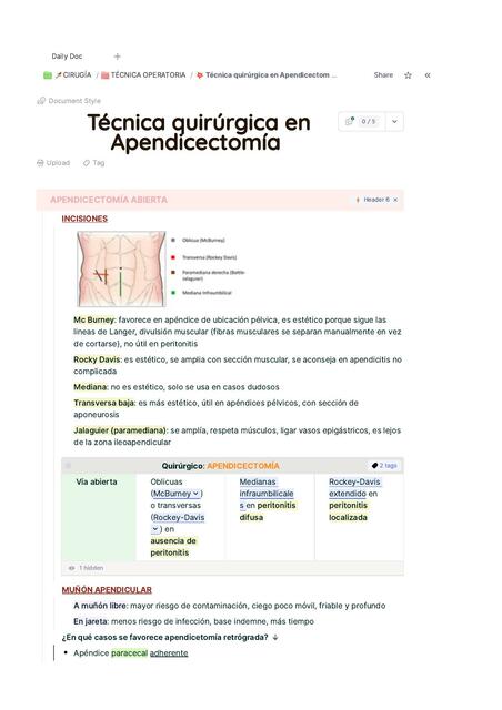 🔪 Técnica Quirúrgica | uDocz
