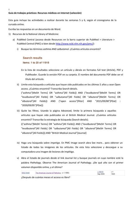 Guía de TP Recursos médicos | uDocz creators | uDocz