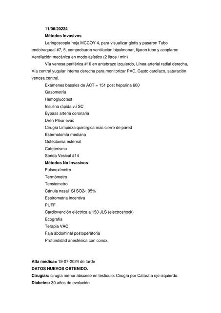 Métodos invasivos y no invasivos | Deysi | uDocz
