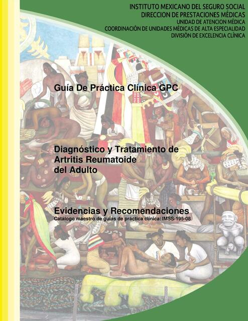 Gpc Dx Y Tx Artritis Reumatoide Del Adulto Héctor Armando López Ortíz