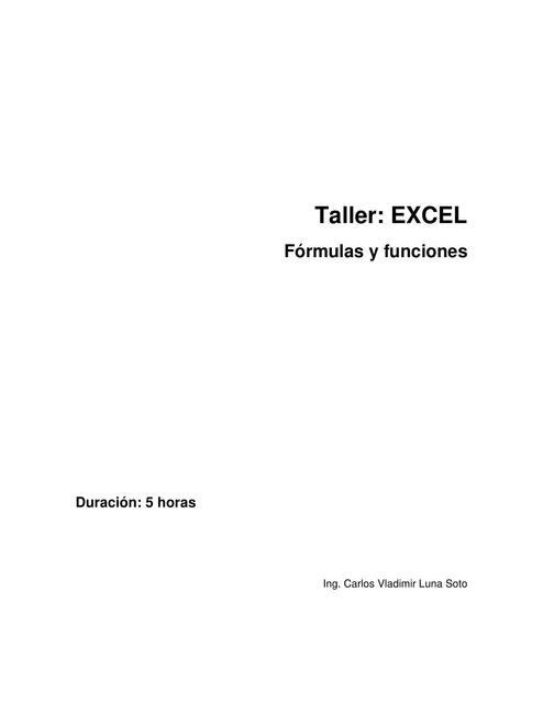 Introduccion a EXCEL Formulas y Funciones | Cele | uDocz