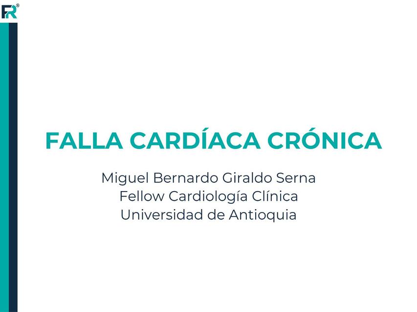 FALLA CARDIACA CRONICA | Conceptosmedicina | uDocz
