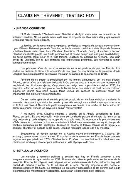 Claudina testigo hoy | Raquel Mamani Martinez | uDocz