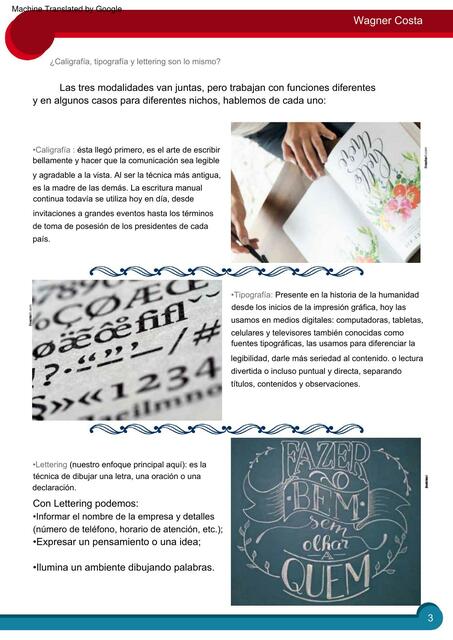 Caligrafía, tipografía y lettering son lo mismo | Mundo Estudiantil | uDocz