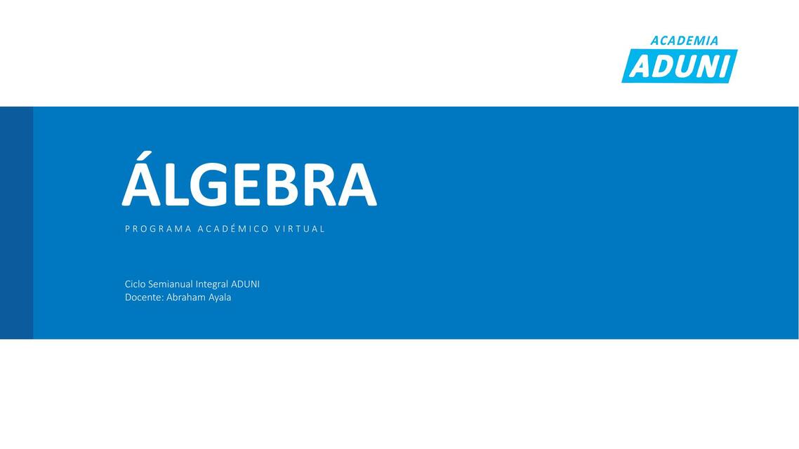 ÁLGEBRA SEM 2 | Edgar | uDocz