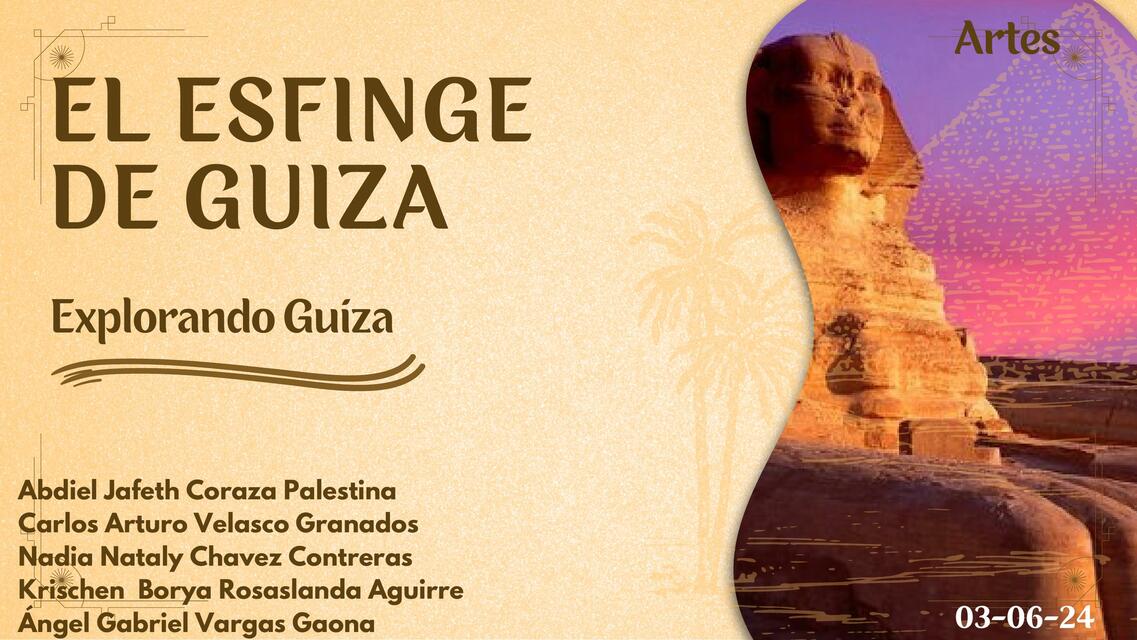 El Esfinge de Guiza | Abdiel Jafeth Coraza Palestina | uDocz
