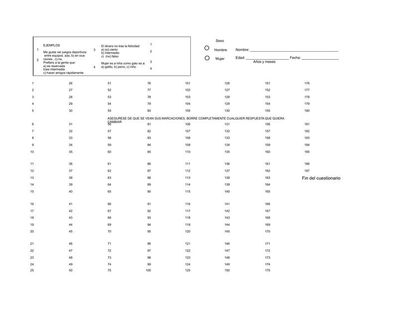 Hojadeaplicacion16pf | Claudia Herbas | Psicóloga | uDocz