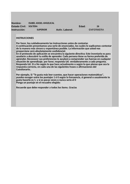 ESTILOS AP HONEY ALONSO | Claudia Herbas | Psicóloga | uDocz