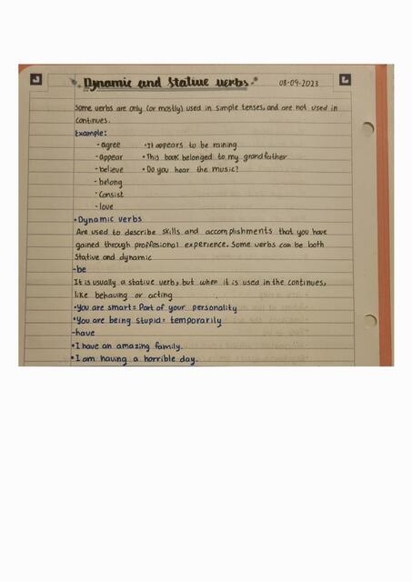 Dynamic and stative verbs | Faby | uDocz