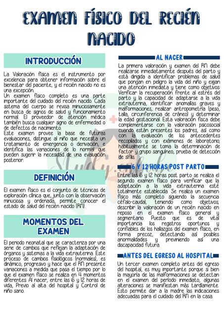 Examen físico del Recién nacido | Antonella Rivadeneyra Ramirez | uDocz