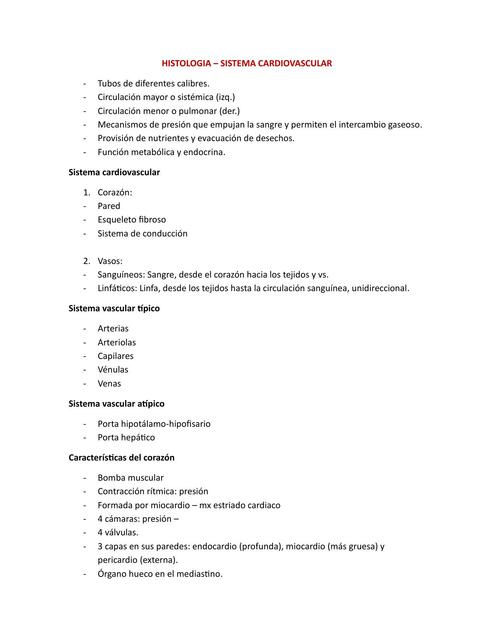 HISTOLOGIA Cardio | salome | uDocz