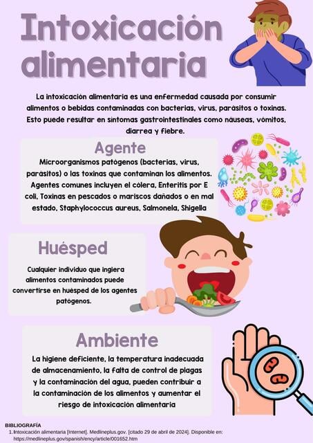 Intoxicación alimentaria INFOGRAFIA | Camila Araujo | uDocz