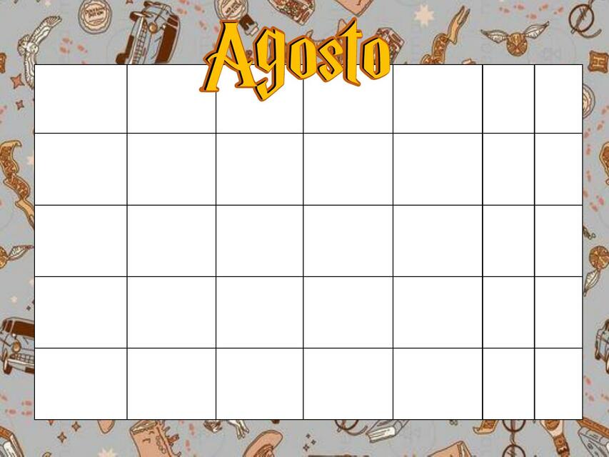 calendario tematica Harry Potter | Francisca Aguilar | uDocz