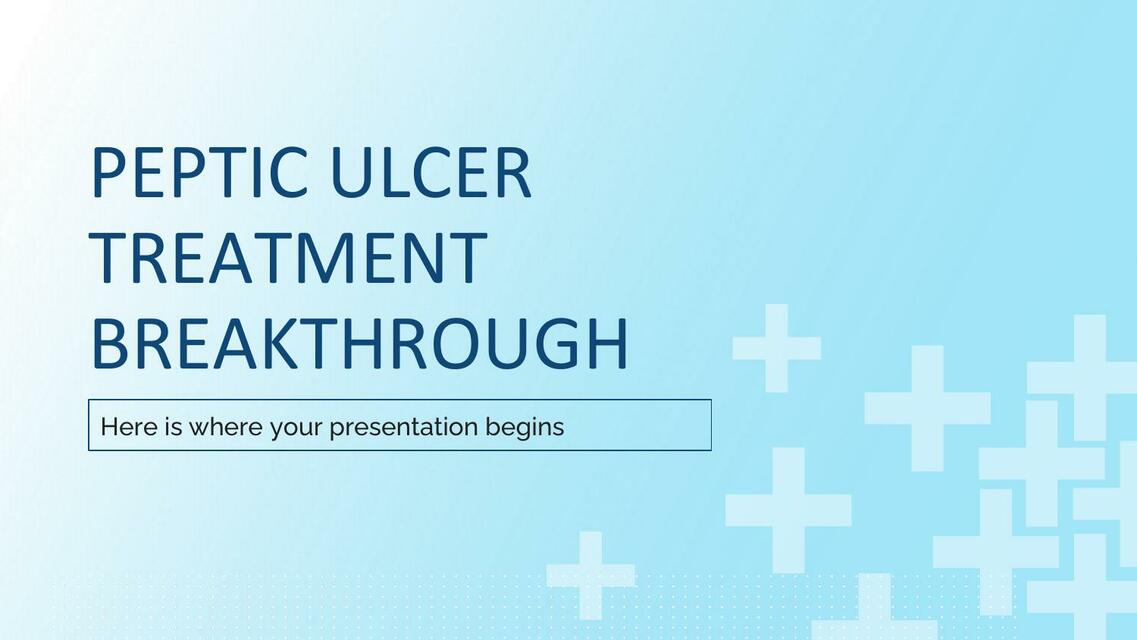 Peptic Ulcer Treatment Breakthrough by Slidesgo | uDocz