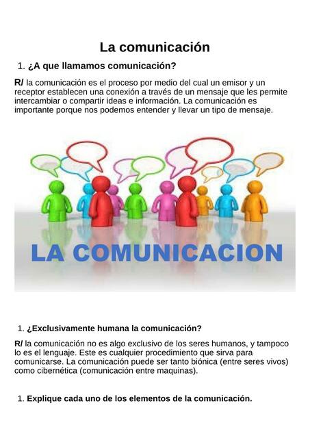 La comunicacion | arleth m | uDocz
