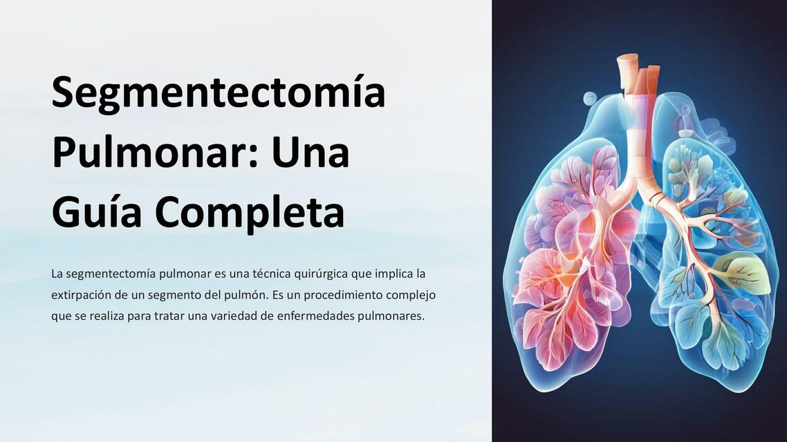 Segmentectomia Pulmonar | Geidy | uDocz