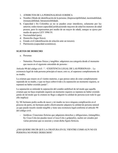 SUJETOS DE DERECHO Y ACTO Y HECHO JURIDICO | arleth m | uDocz