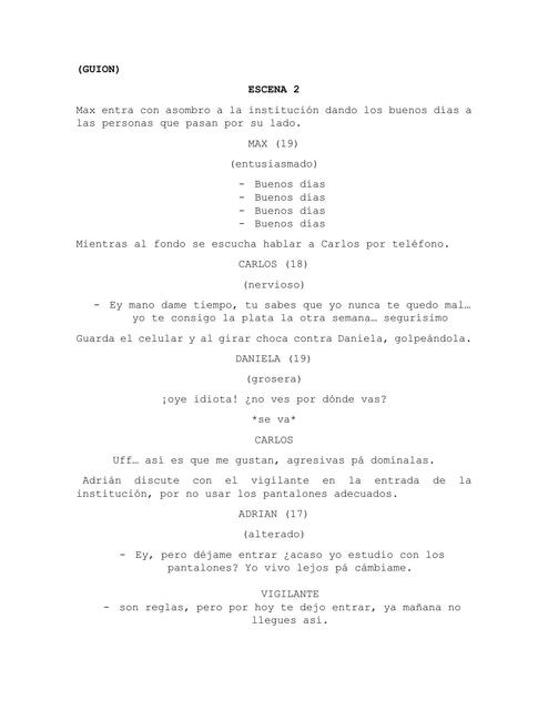 GUION MINI SERIE CONGO | arleth m | uDocz